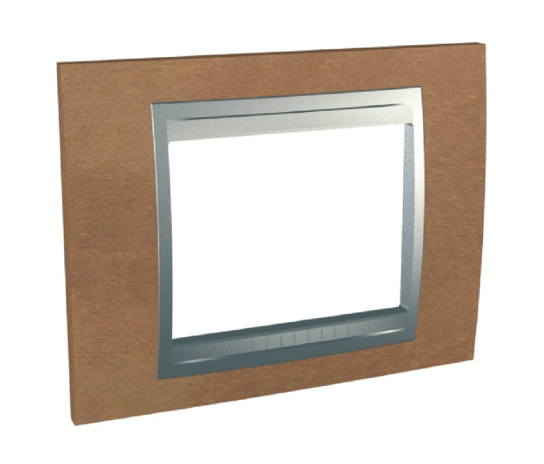 Metal Cover Frame (3 modules) - Cherry Tree/Aluminium - AZenergy