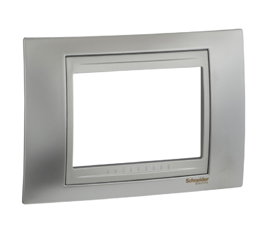 Metal Cover Frame (3 modules) - Glossy Chrome/Aluminium - AZenergy
