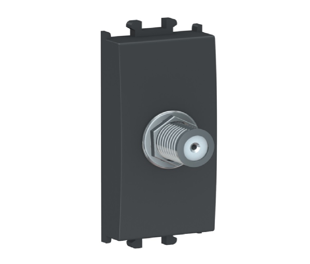 TV Coaxial Cable Socket Outlet - Turkish - Black - AZenergy