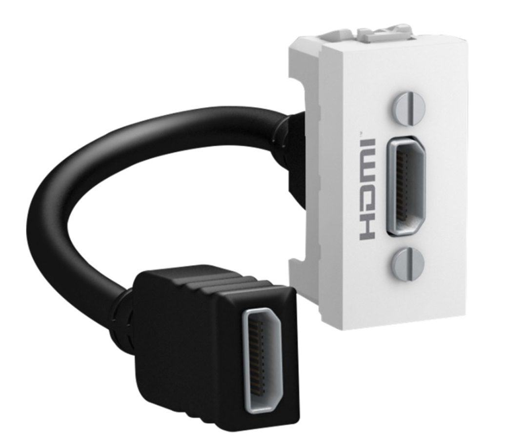 HDMI Data Connector Type A Socket Outlet - White - AZenergy