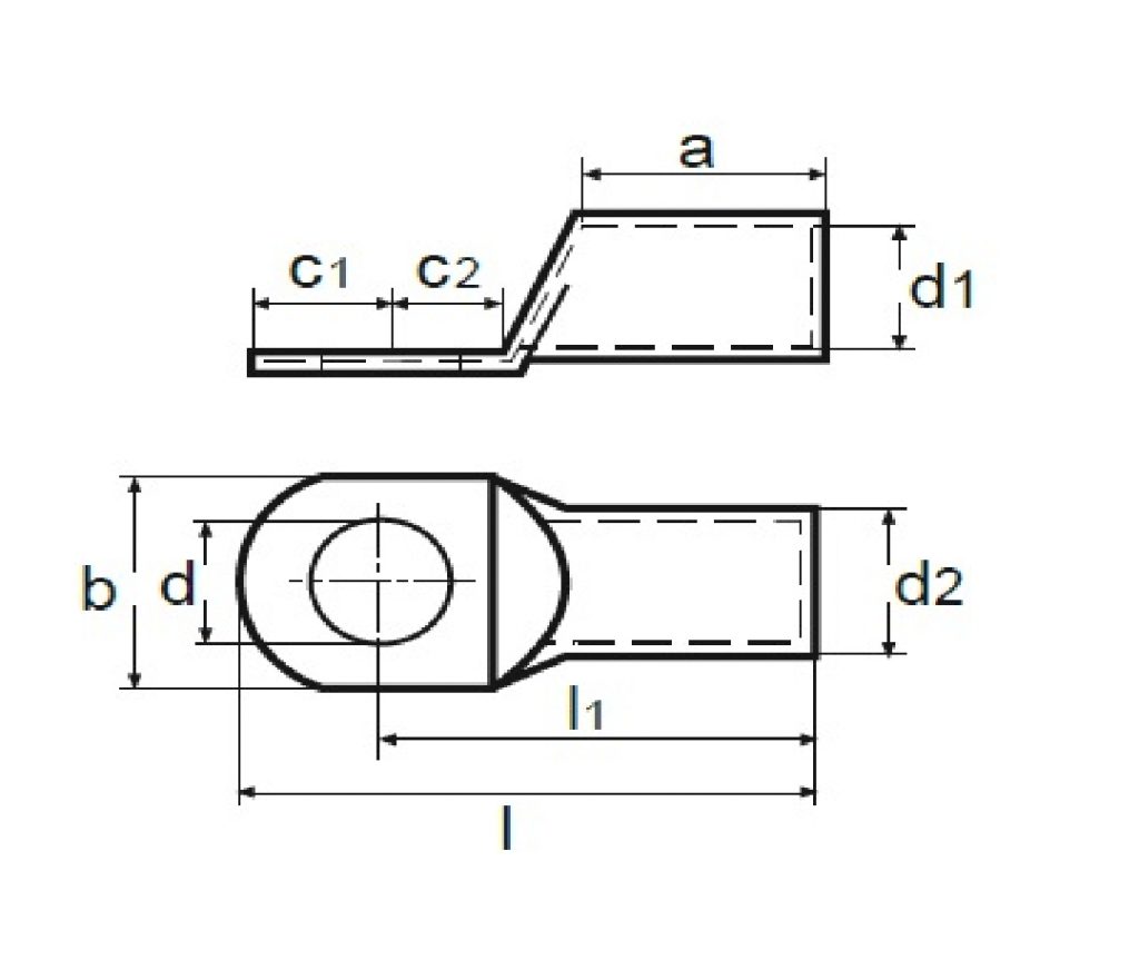 120mm² DIN 46235 Cable Lug M12 - AZenergy