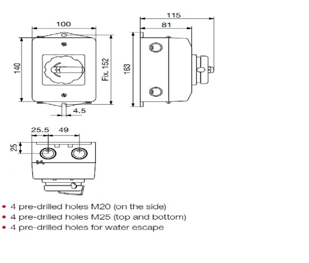 Enclosed Load Break Switch - 3P - 40A - IP65 - AZenergy