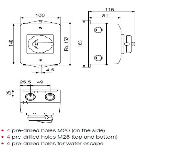 Enclosed Load Break Switch - 3P - 32A - IP65 - AZenergy