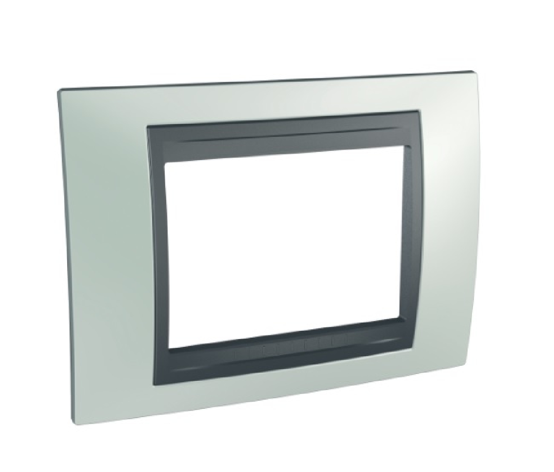 Metal Cover Frame (3 modules) - Fluorescent Green/Graphite - AZenergy