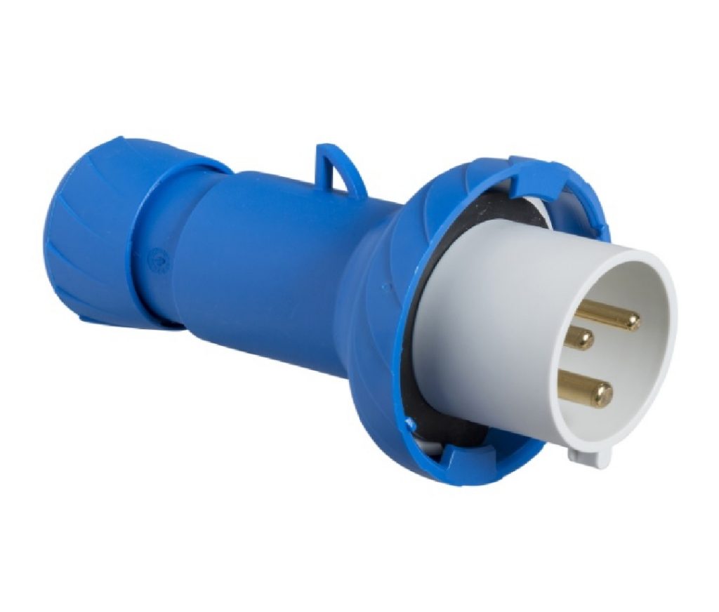 Wall Mounted Angle Industrial Socket with Wander Plug - 2P+N - 16A ...