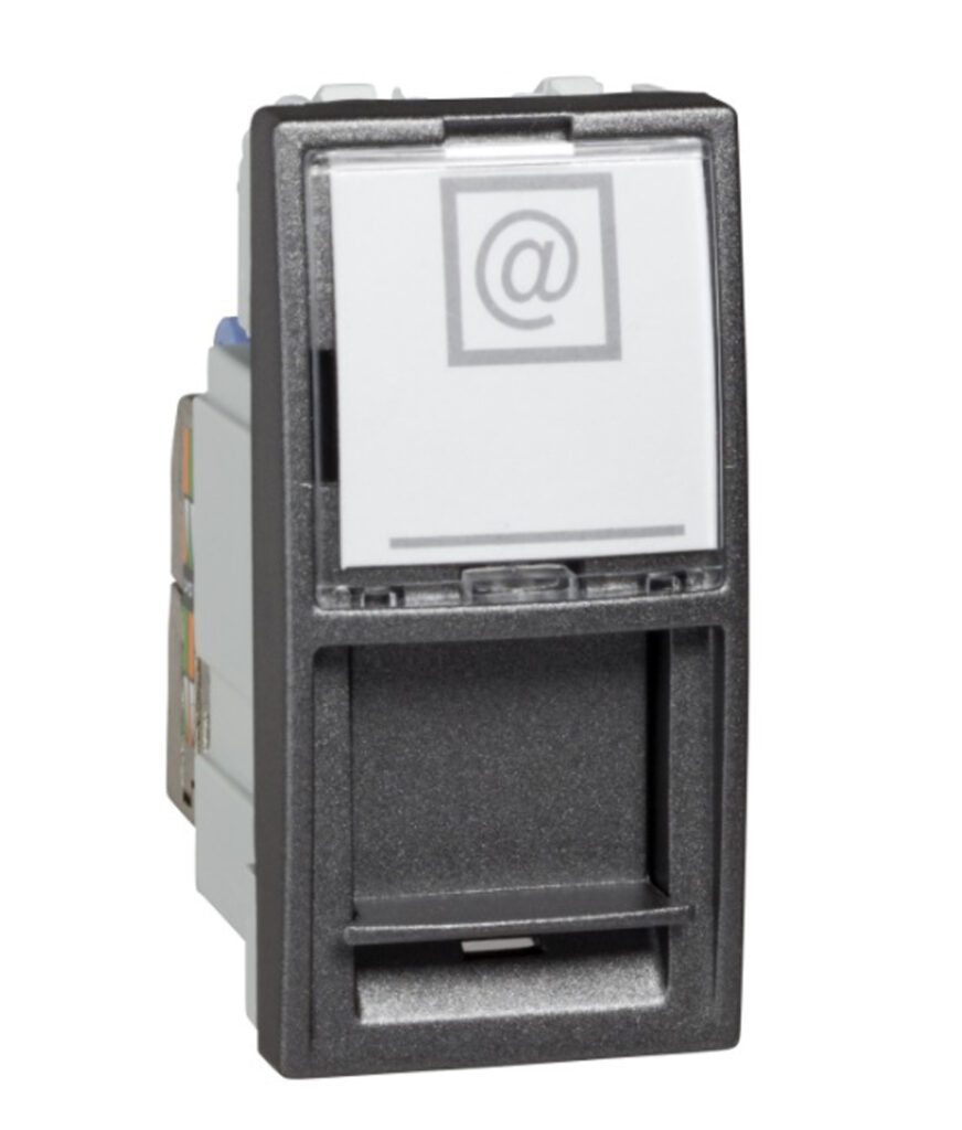 RJ45 Socket Outlet - Cat6 (STP) - Graphite - AZenergy